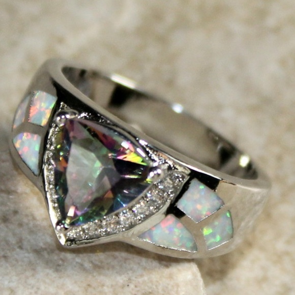 Jewelry | White Fire Opal Silver Ring | Poshmark